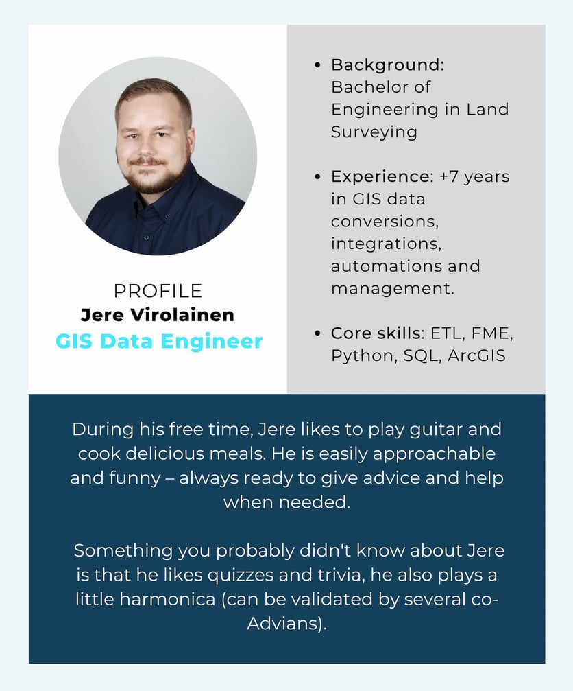 Being a GIS Data Engineer – An interview with Jere Virolainen